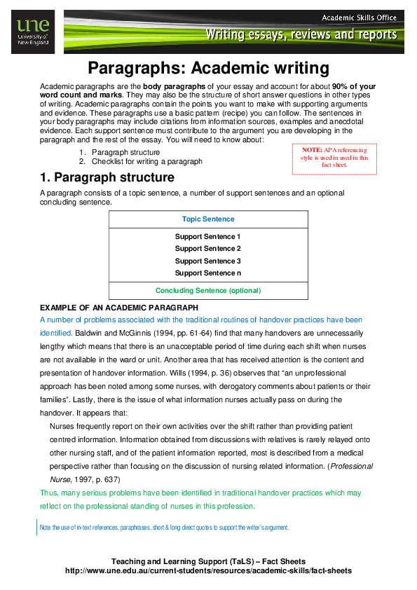 (PDF) WE Paragraphs Academic writing