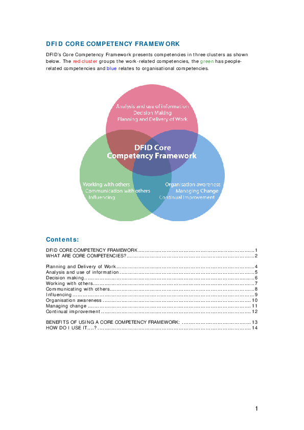 (PDF) DFID CORE COMPETENCY FRAMEWORK
