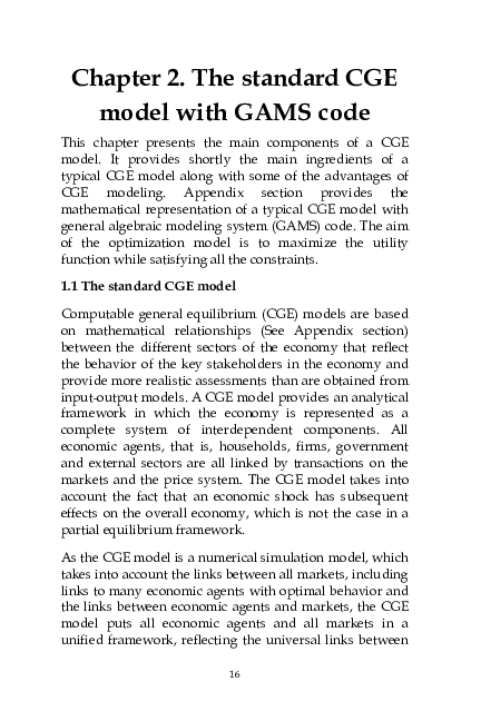 (PDF) The standard CGE model with GAMS code | Turkay Yildiz - Academia.edu