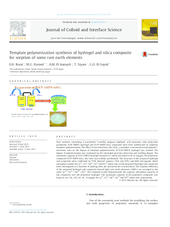 (PDF) Template polymerization synthesis