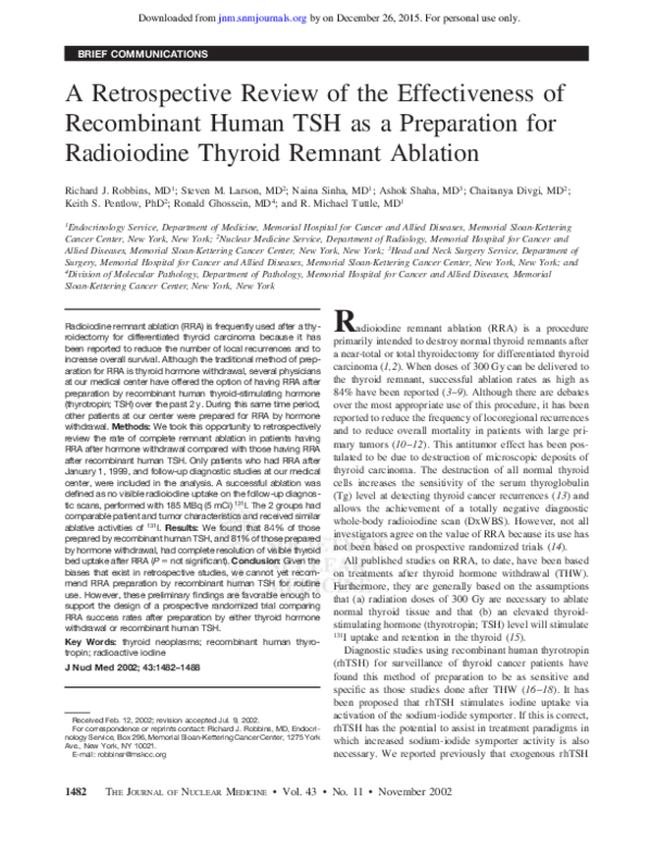 (PDF) A Retrospective Review of the Effectiveness of Recombinant Human ...