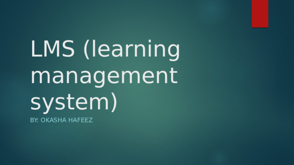 (PPT) LMS learning management system