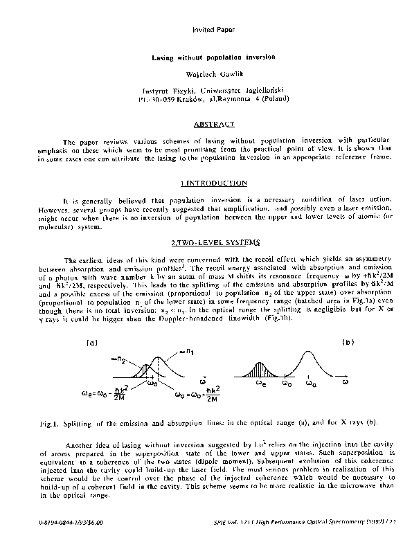 (PDF) Lasing without population inversion (Invited Paper)[1711-02]