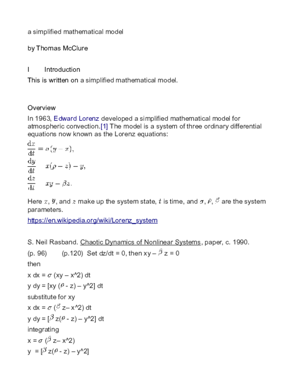 (PDF) a simplified mathematical model