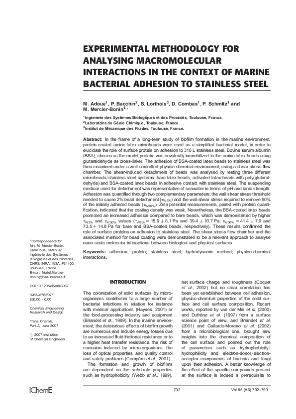 (PDF) Experimental Methodology for Analysing Macromolecular Interactions in the Context of ...