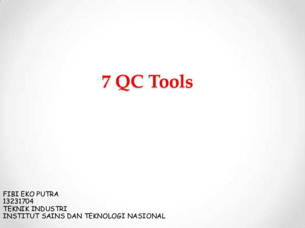 (PDF) Presentasi 7 Tools | Fibi Putra - Academia.edu