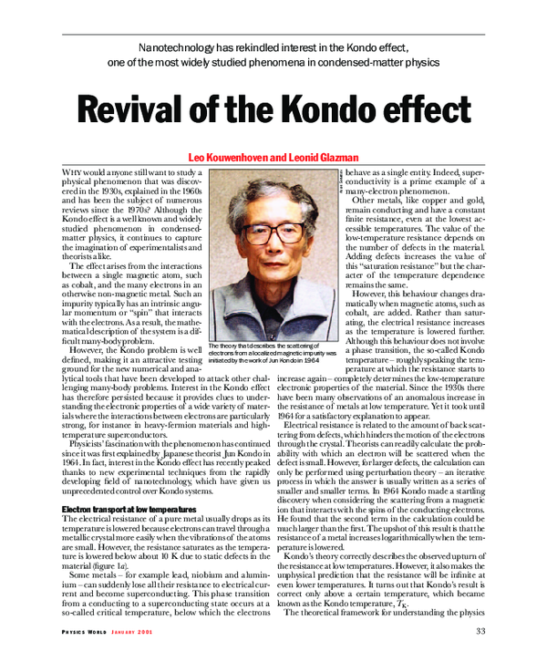 (PDF) Revival of the Kondo effect