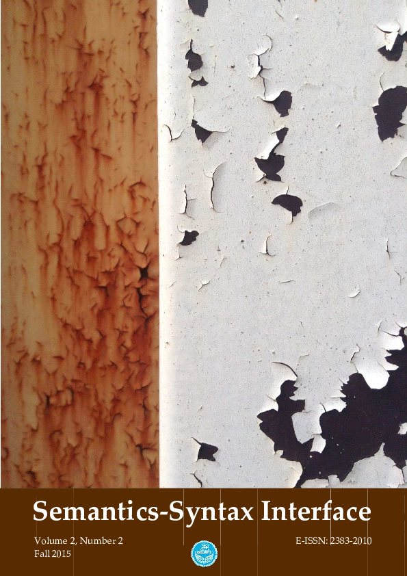 (PDF) Semantics-Syntax Interface (Fall 2015)