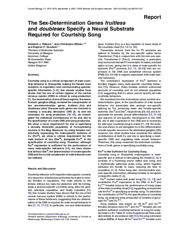 (PDF) Isoform-Specific Control of Male Neuronal Differentiation and ...