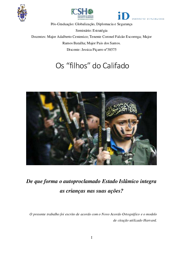 (PDF) "Filhos do Califado"