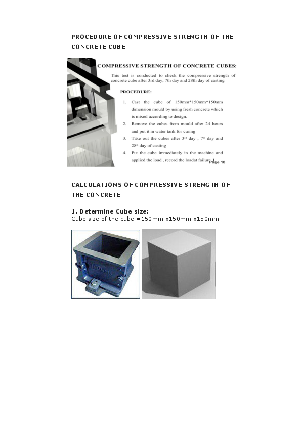 (PDF) CALCULATIONS of COMPRESSIVE STRENGTH OF THE CONCRETE