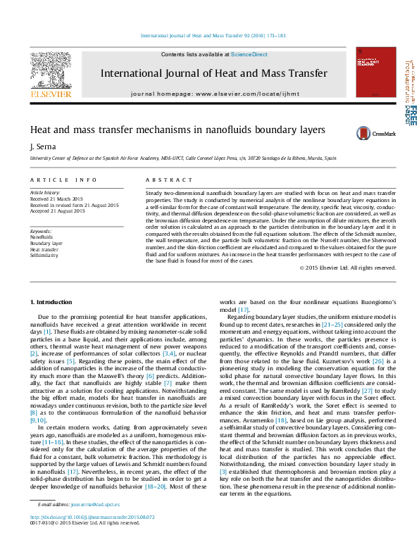 (PDF) Heat and mass transfer mechanisms in nanofluids boundary layers | mohsen mohseni ...