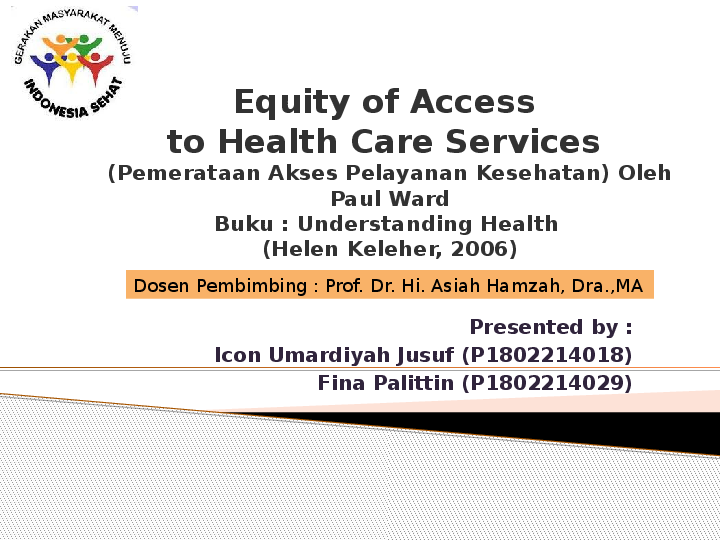 (PPT) Equity of Access to Health Care Services