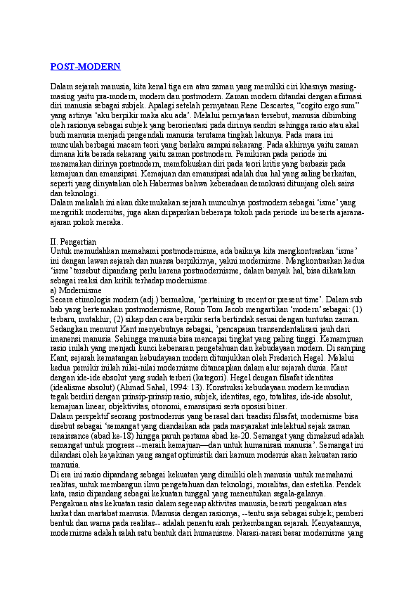 (DOC) POSTmodern