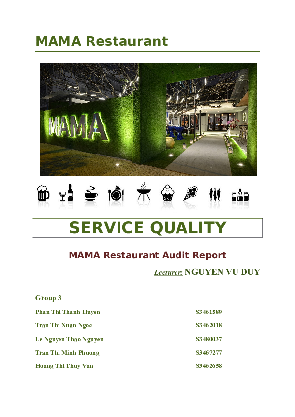 (DOC) MAMA report | Nguyen Le Nguyen Thao - Academia.edu