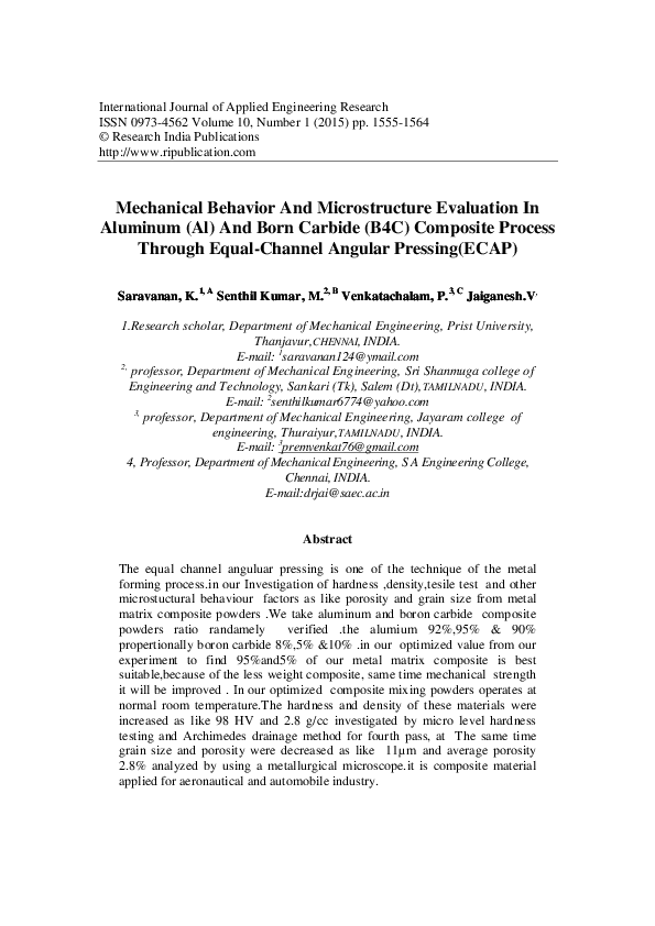 (PDF) Mechanical Behavior And Microstructure Evaluation In Aluminum (Al ...