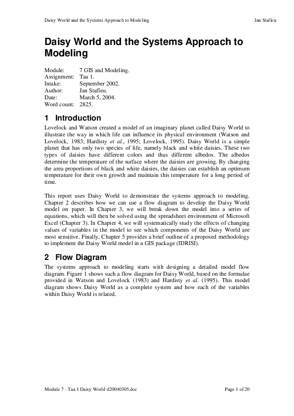 (PDF) Daisy World