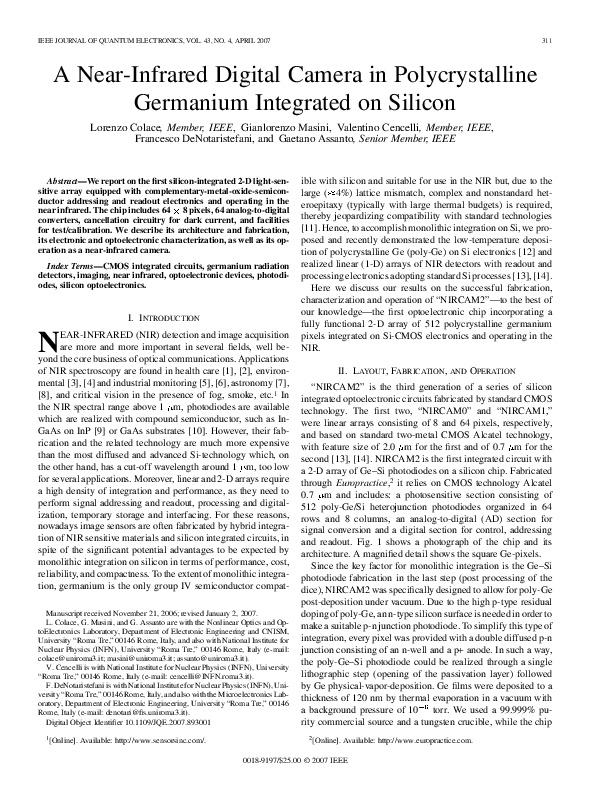 (PDF) A Near-Infrared Digital Camera in Polycrystalline Germanium ...