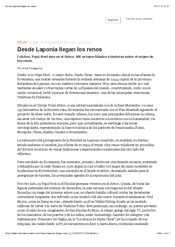 (PDF) La edad del reno (Desde Laponia llegan los renos)