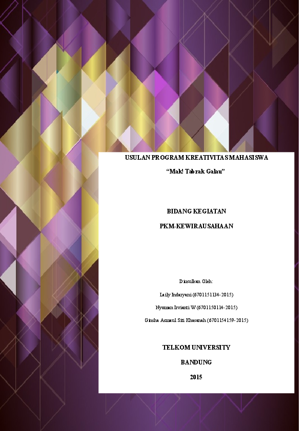 (DOC) Contoh Proposal PKM-K