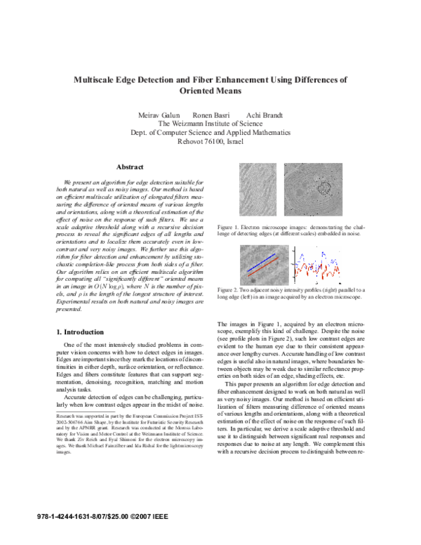 (PDF) Multiscale Edge Detection and Fiber Enhancement Using Differences ...