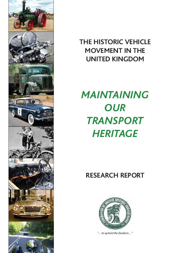 Resaerch report. Historic vehicles in the UK