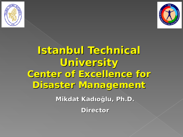(PPT) Disaster Management Center and Training Activities