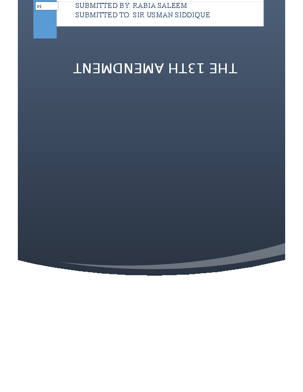 13th amendment short summary