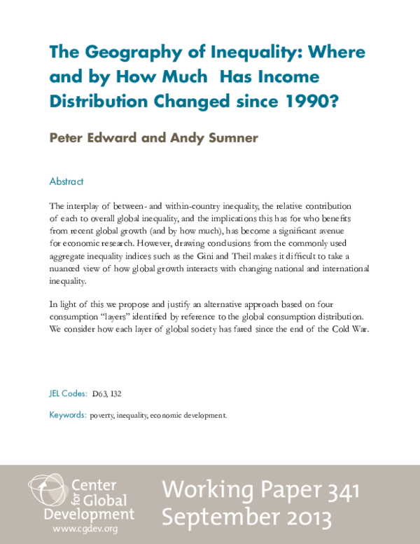 (PDF) The Geography of Inequality