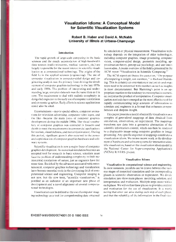 (PDF) Visualization idioms: A conceptual model for scientific visualization systems