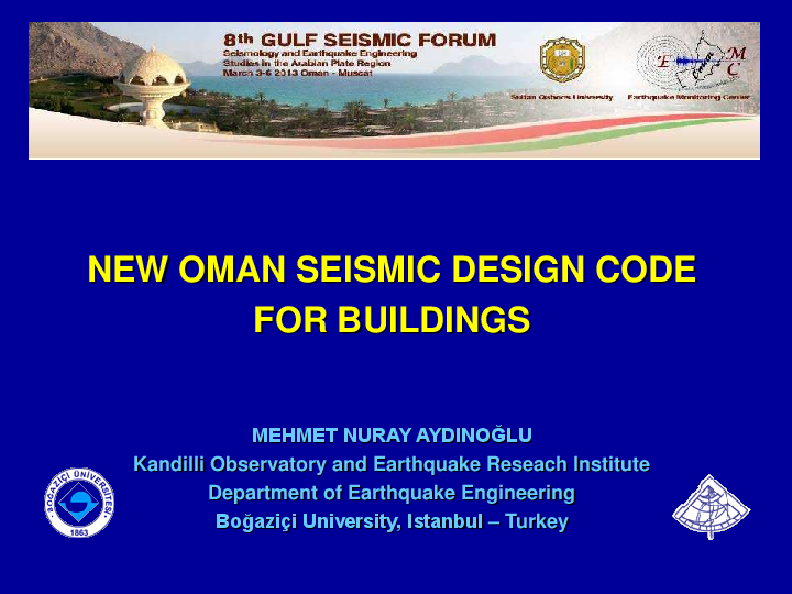 (PDF) NEW OMAN SEISMIC DESIGN CODE