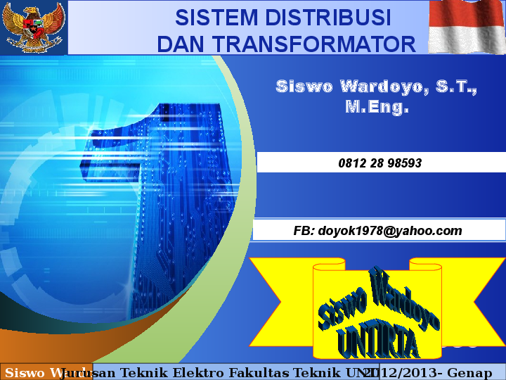 (PPT) SISTEM DISTRIBUSI DAN TRANSFORMATOR