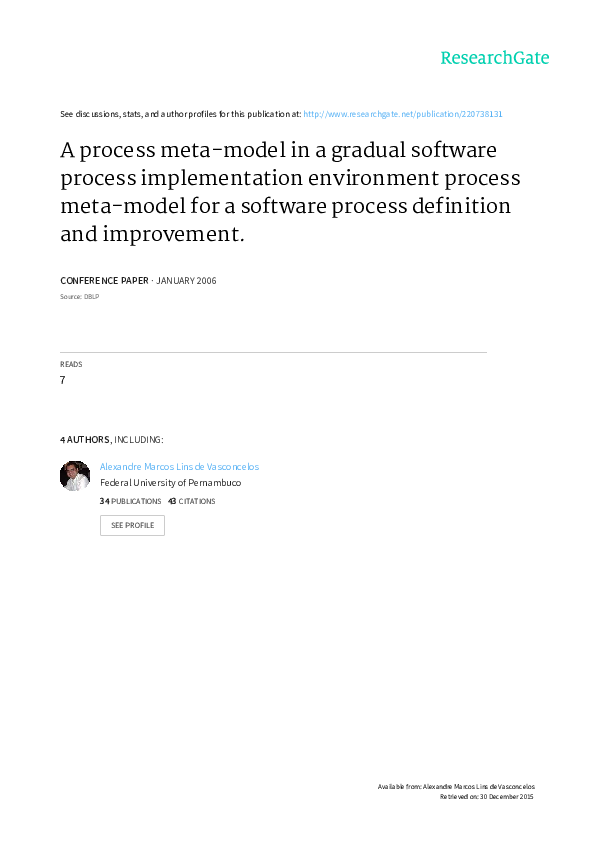 (PDF) A process meta-model in a gradual software process implementation ...