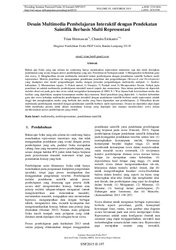 (PDF) Desain Multimedia Pembelajaran Interaktif dengan Pendekatan Saintifik Berbasis Multi ...