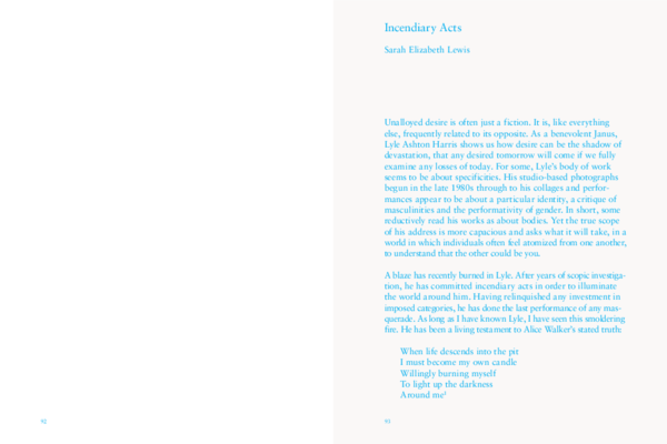 (PDF) “Incendiary Acts," in Lyle Ashton Harris: Blow Up, exh. cat ...