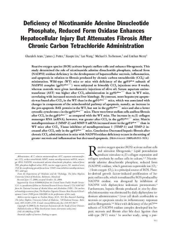 (PDF) Deficiency of nicotinamide adenine dinucleotide phosphate ...