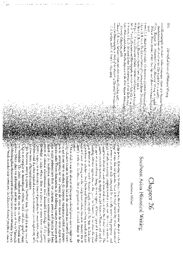 (PDF) Southeast Asian Historical Writing