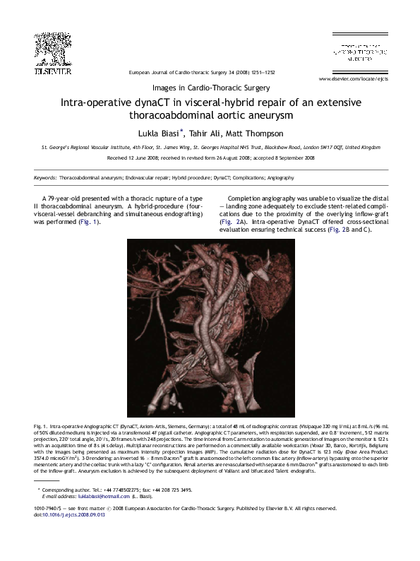 (PDF) Intra-operative dynaCT in visceral-hybrid repair of an extensive ...