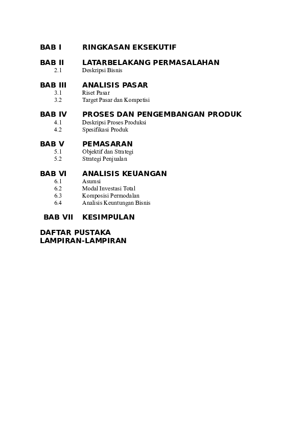 (DOC) Format Business Plan