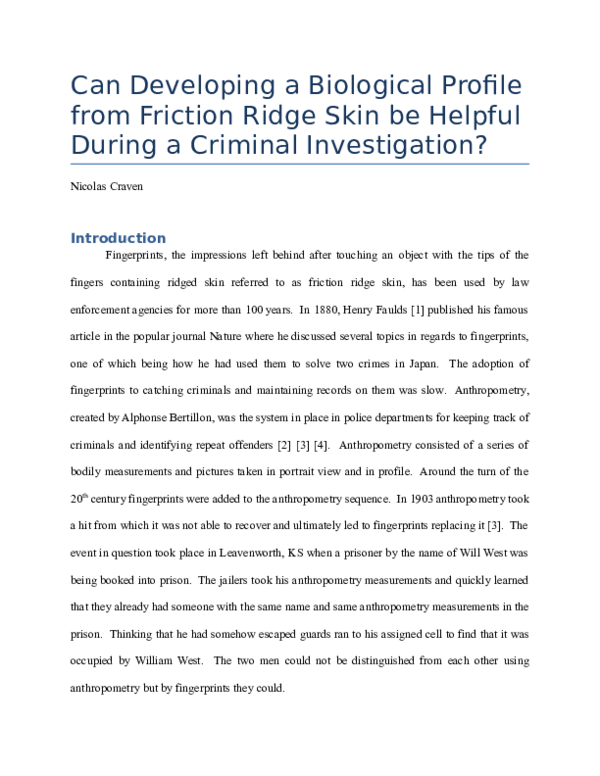 (DOC) Can Developing a Biological Profile from Friction Ridge Skin be ...