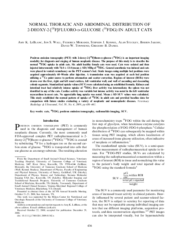 (PDF) NORMAL THORACIC AND ABDOMINAL DISTRIBUTION OF 2-DEOXY-2-[ 18 F ...