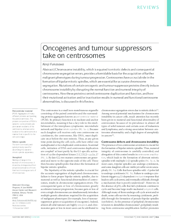 (PDF) Oncogens Tumor Supress