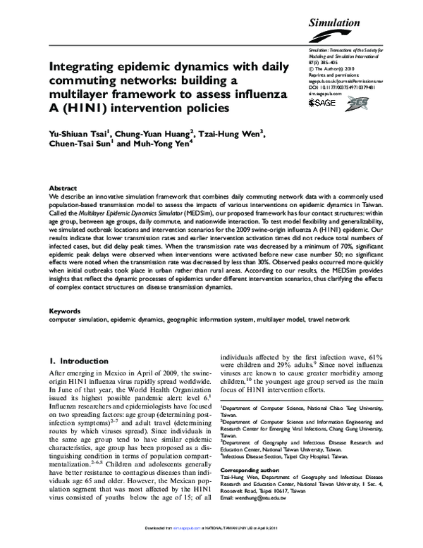 Pdf Integrating Epidemic Dynamics With Daily Commuting Networks