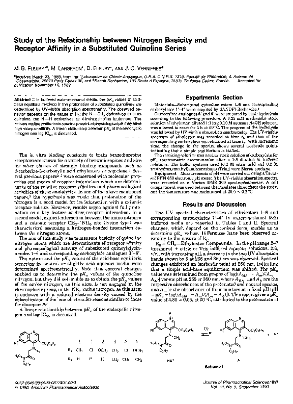 (PDF) Study of the relationship between nitrogen basicity and receptor ...