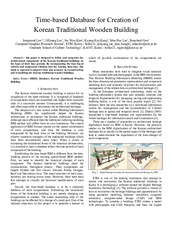 (PDF) Time-based Database for Creation of Korean Traditional Wooden ...