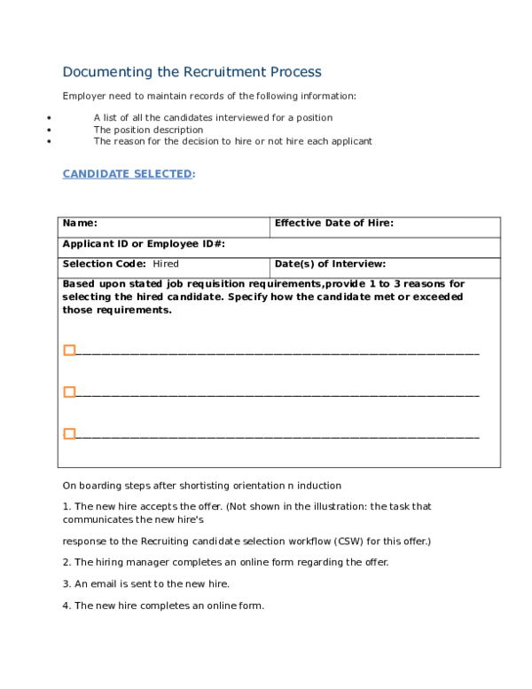 (DOC) Documenting the Recruitment Process