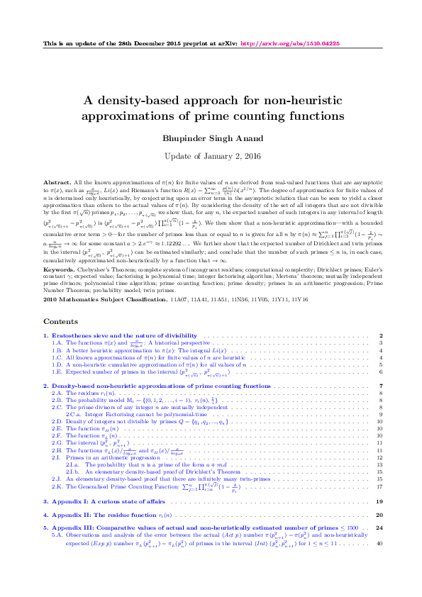 (PDF) A density-based approach for non-heuristic approximations of ...