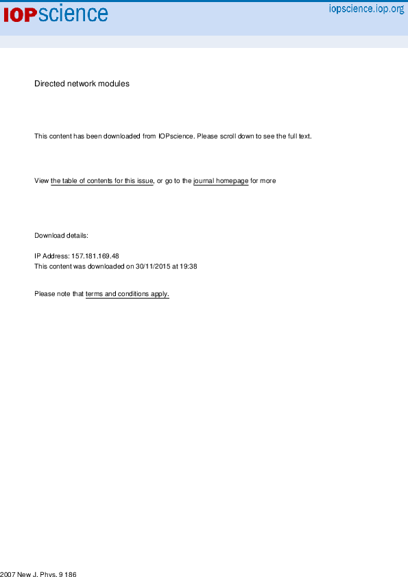 (PDF) Directed network modules
