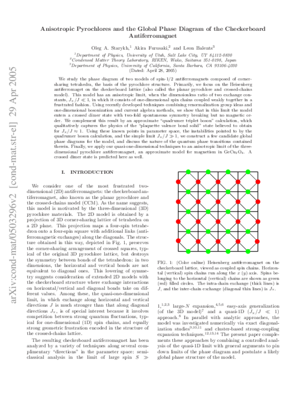 (PDF) Anisotropic pyrochlores and the global phase diagram of the ...