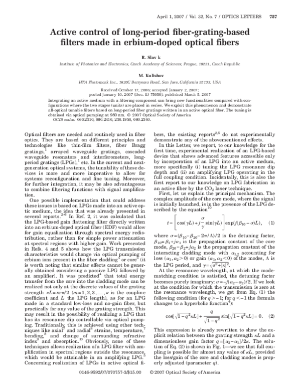 (PDF) Active control of long-period fiber-grating-based filters made in ...